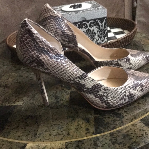 Boston Proper | Shoes | Boston Proper Snake Skin Print Heel | Poshmark